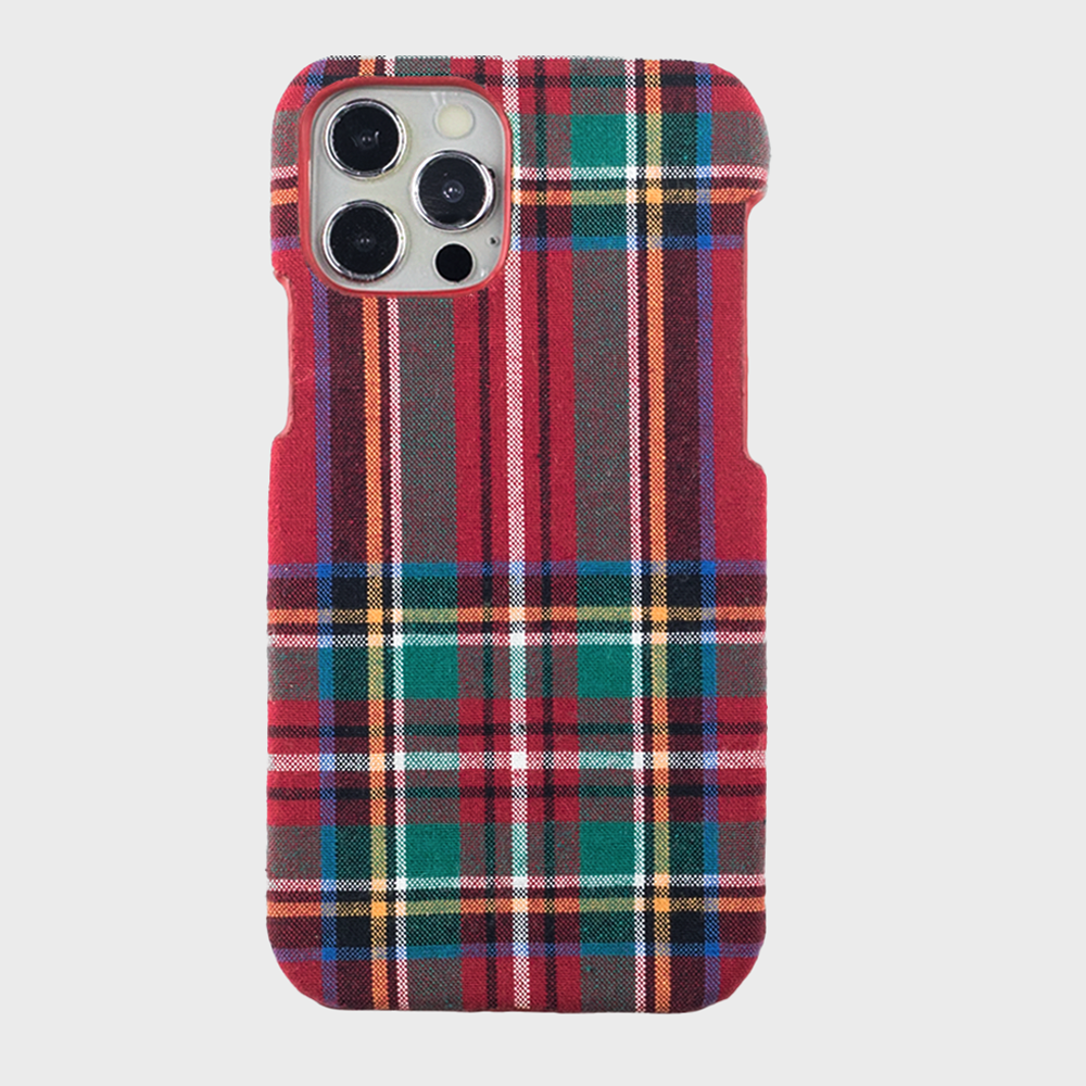 Red Tartan - Smartphone Case - Fabric and Handmade – NUV CASE